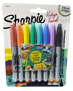 MARCADOR SHARPIE VINTAGE TRAVEL X8 COLORES EDICION LIMITADA – ABF ...