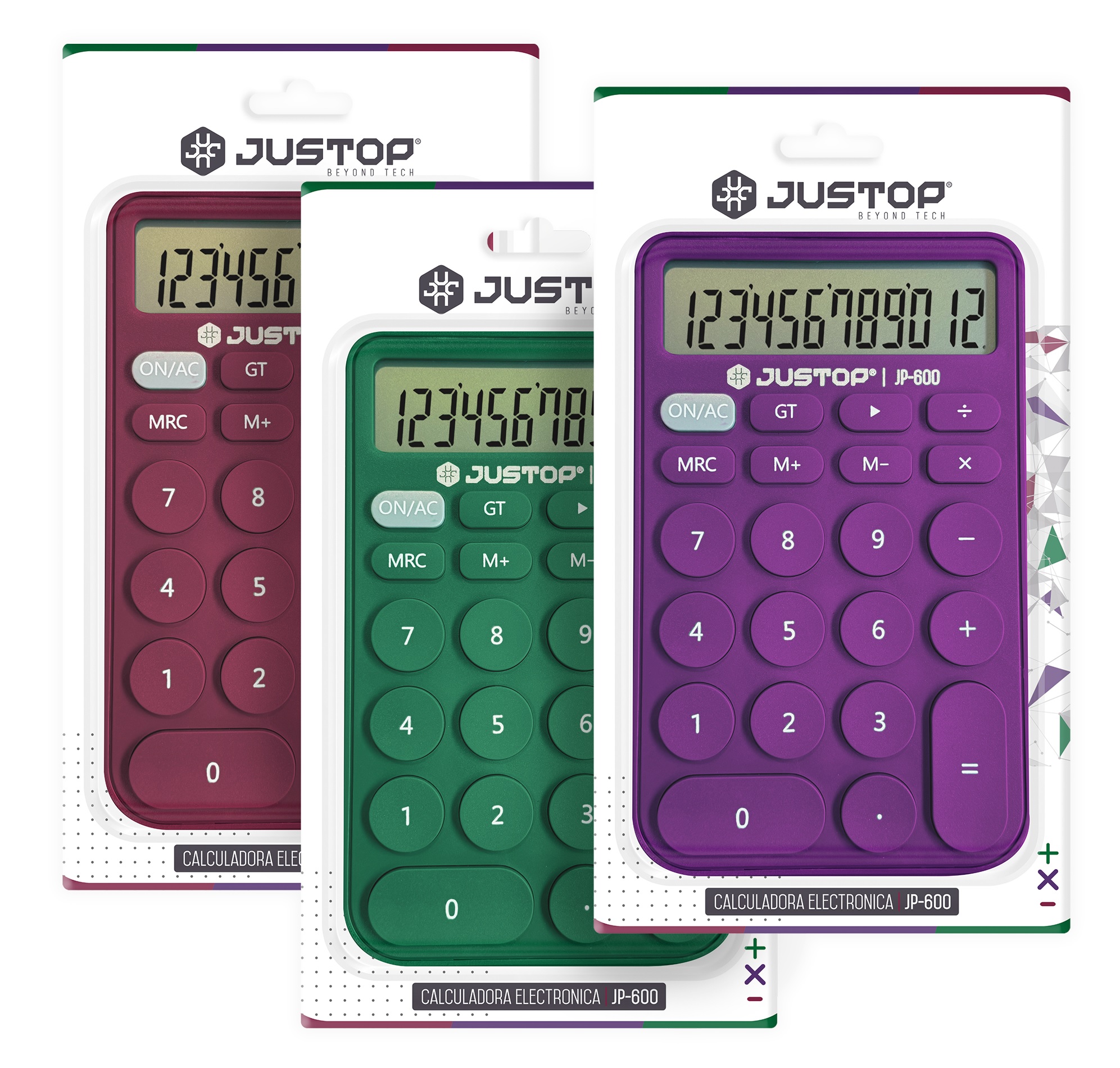 CALCULADORA JUSTOP JP-600 12 DIGITOS – ABF LIBRERIA MAYORISTA